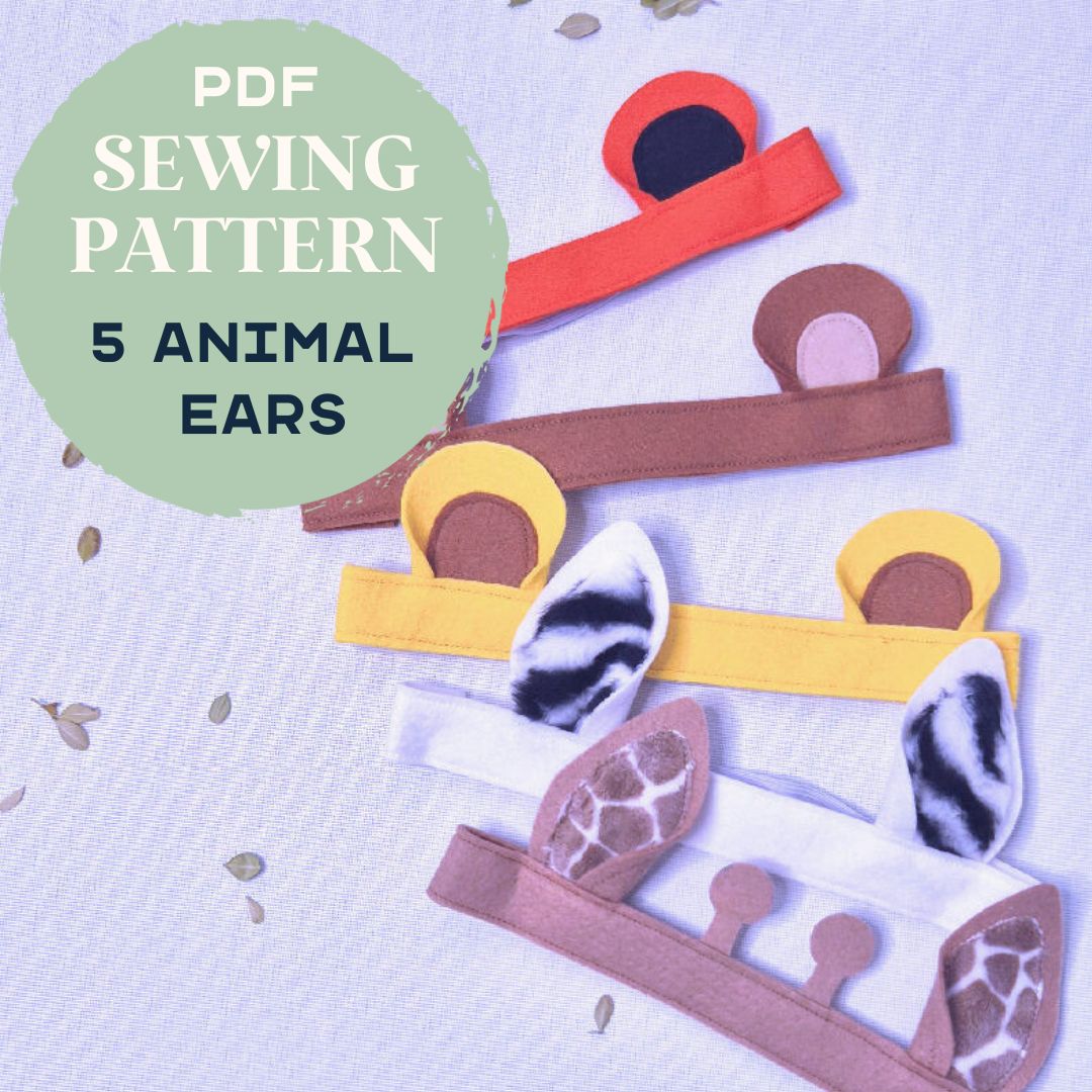 PDF Sewing Pattern ~ Felt Animal Ears – Schooza