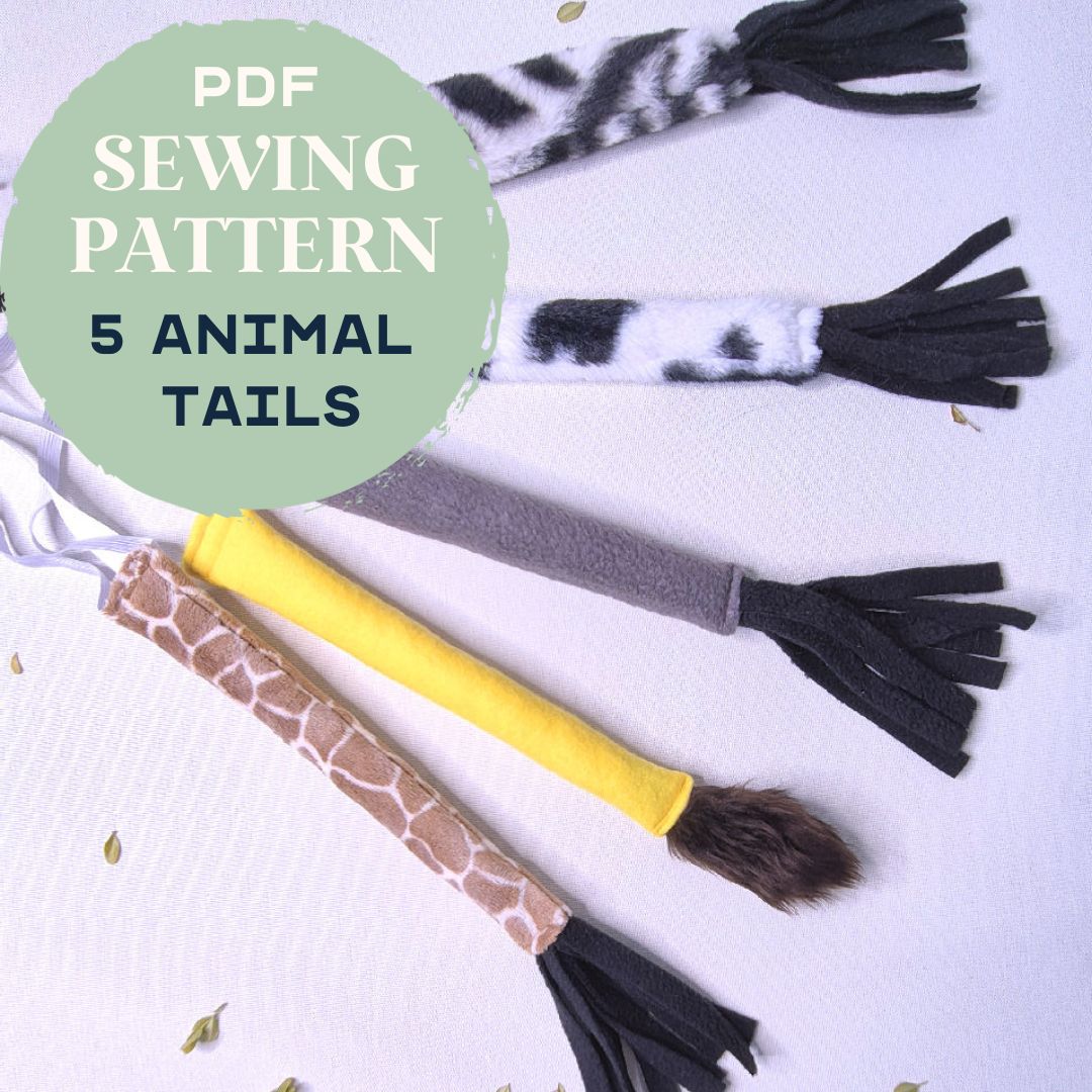 5 in 1 Animal Tail - Beginner Sewing Pattern – Schooza