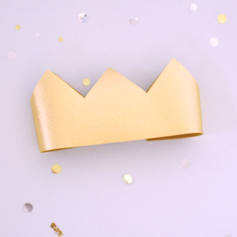 Classic Birthday Crown ~ FABRIC ~ Metallic Gold – Schooza